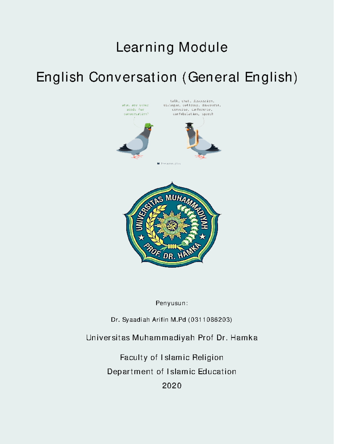 General English Module - Learning Module English Conversation (General ...