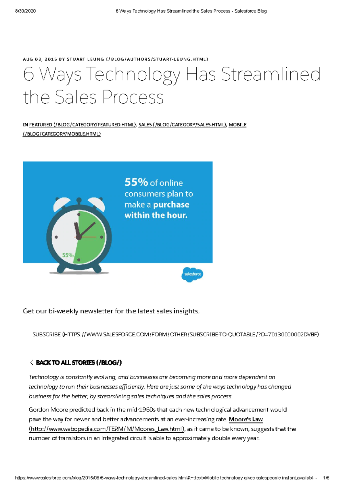 6 Ways Technology Has Streamlined the Sales Process - Salesforce Blog ...