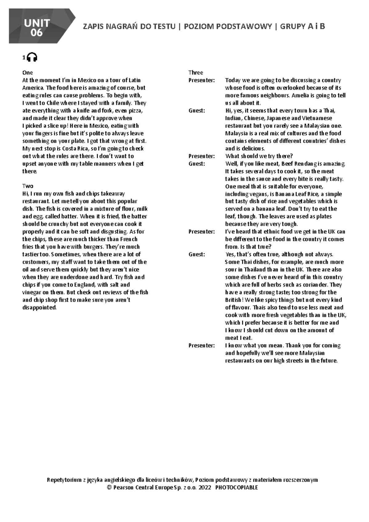 Repet Mat U06 Test Audioscript Podst A B - Repetytorium z języka ...