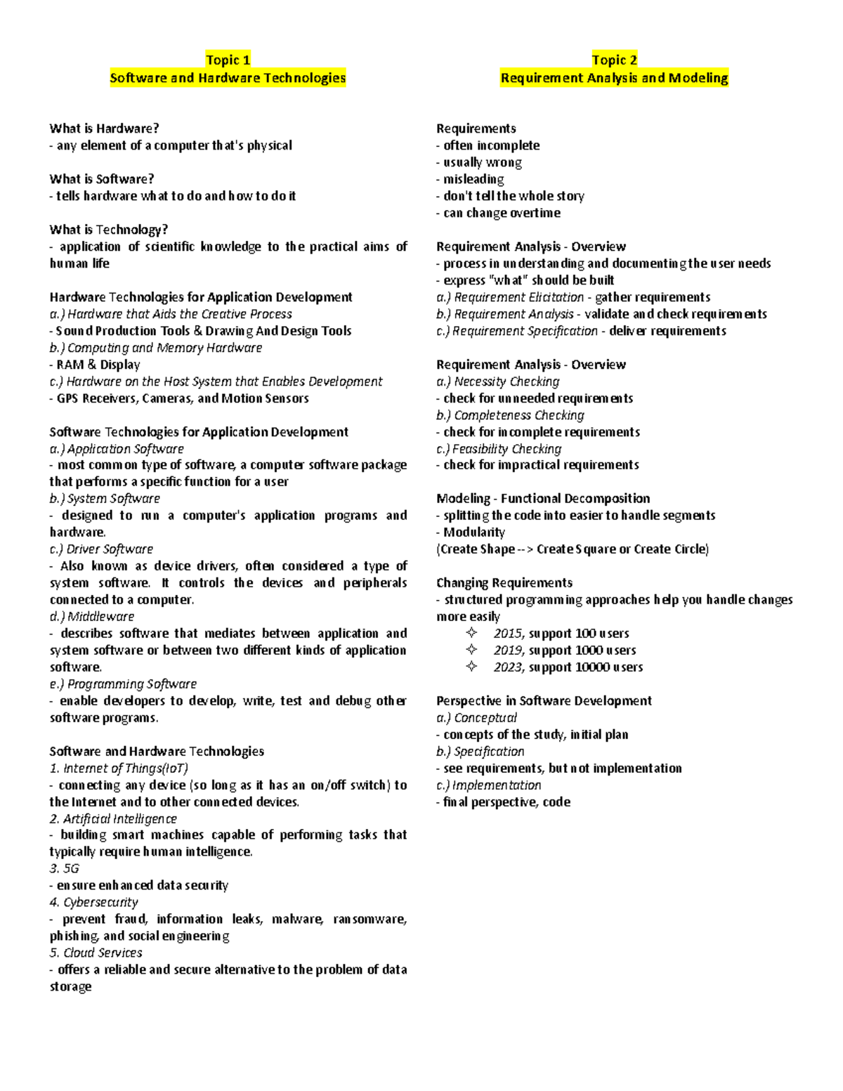 Reviewer - Lecture notes about Software and Hardware Technologies ...