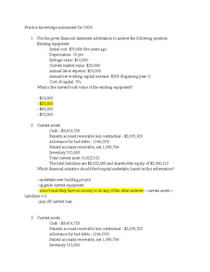 Financial Resource Management Task I Final Assessment - Financial ...