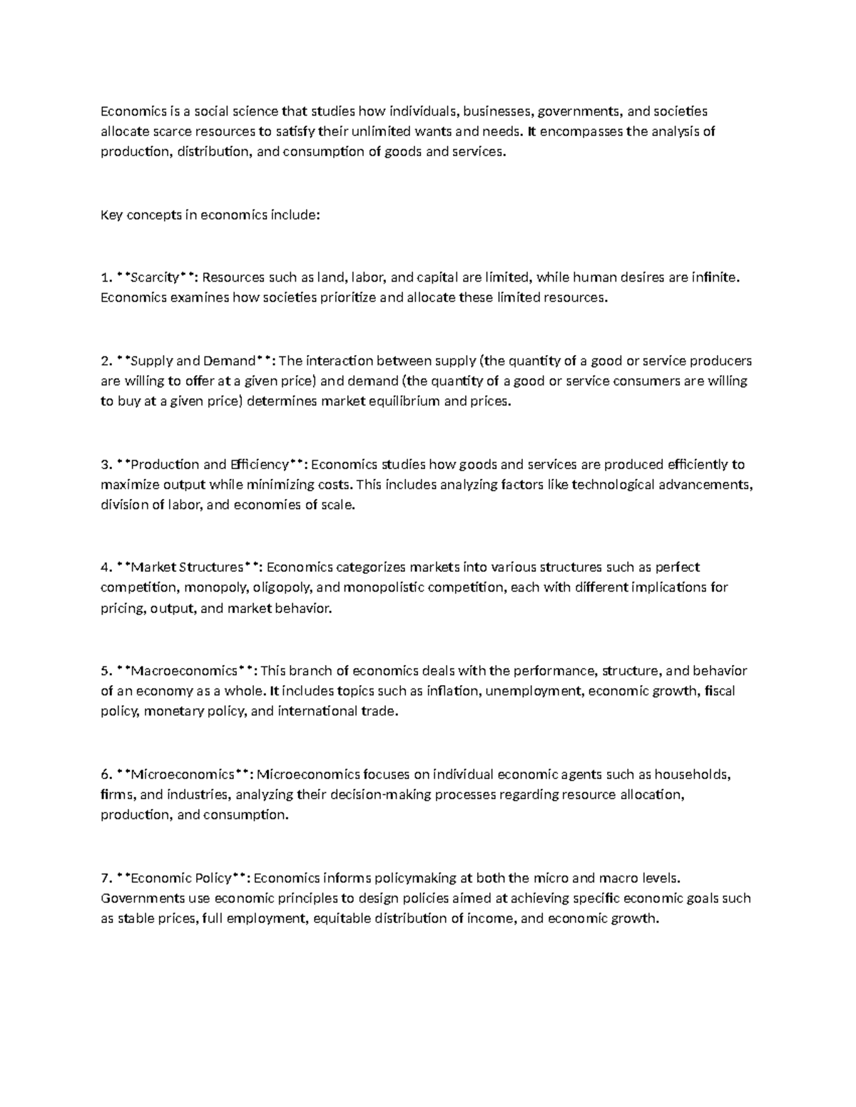Economics for everything - Economics is a social science that studies ...
