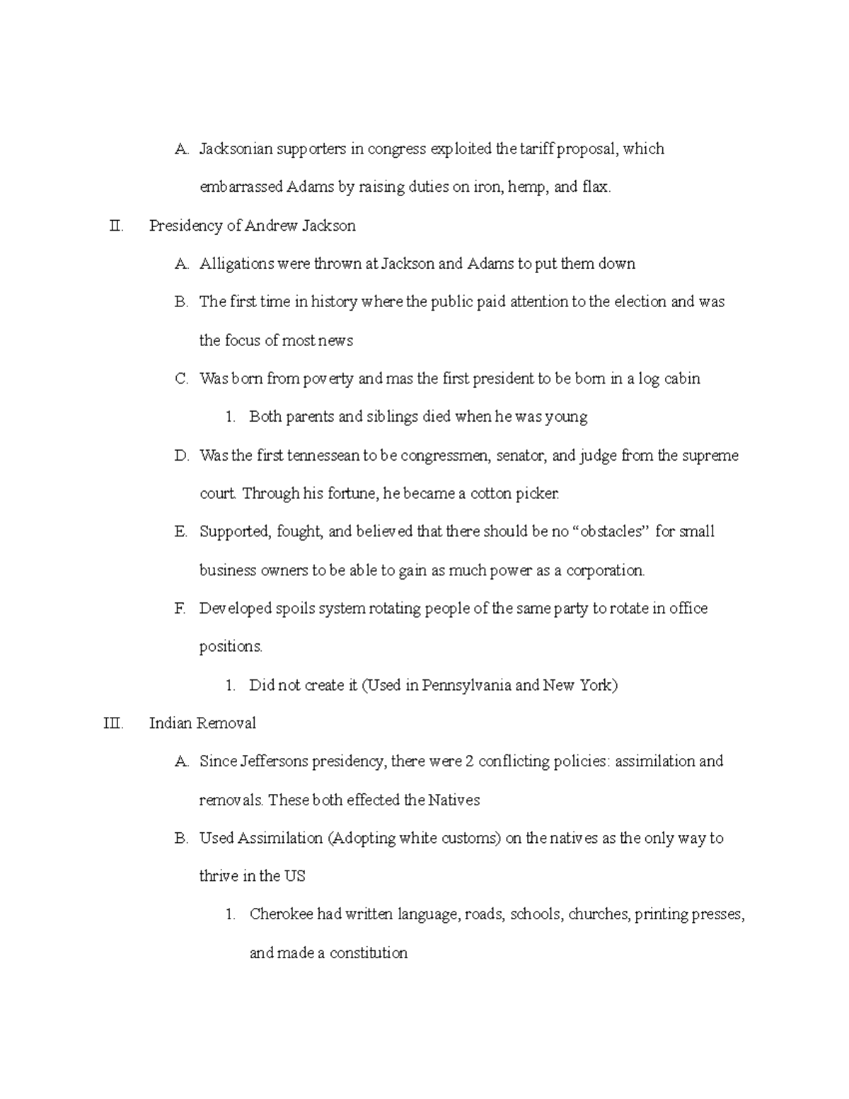 HIST 110 Chapter Reading 5 Jacksonian Democracy pt2-2 - A. Jacksonian ...