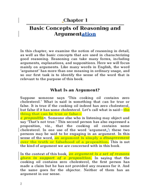 Chapter 2 - Diagramming Reasoning - Chapter 2 Diagramming Reasoning: An Introduction In this ...