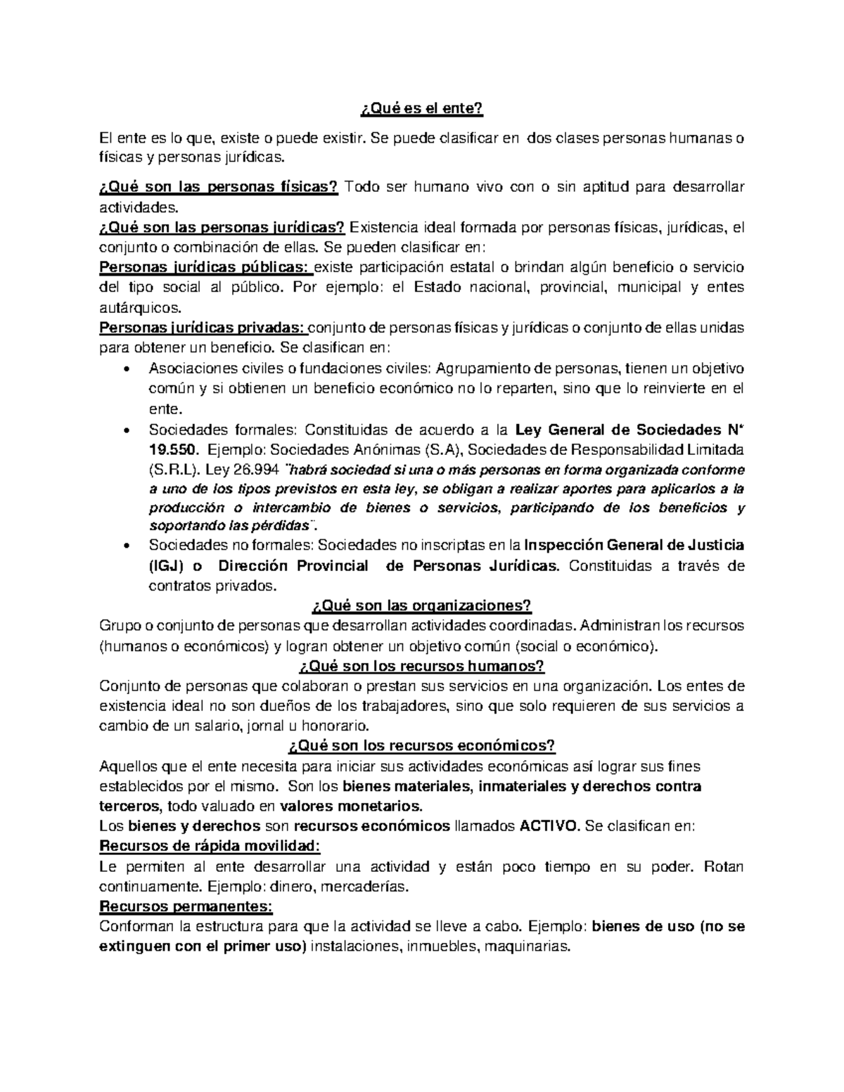 Contabilidad - ¿Qué es el ente? El ente es lo que, existe o puede ...
