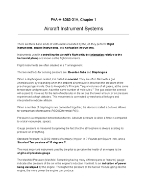 Electricity-Notes - Electricity - Aircraft Electrical System FAA-H-8083 ...