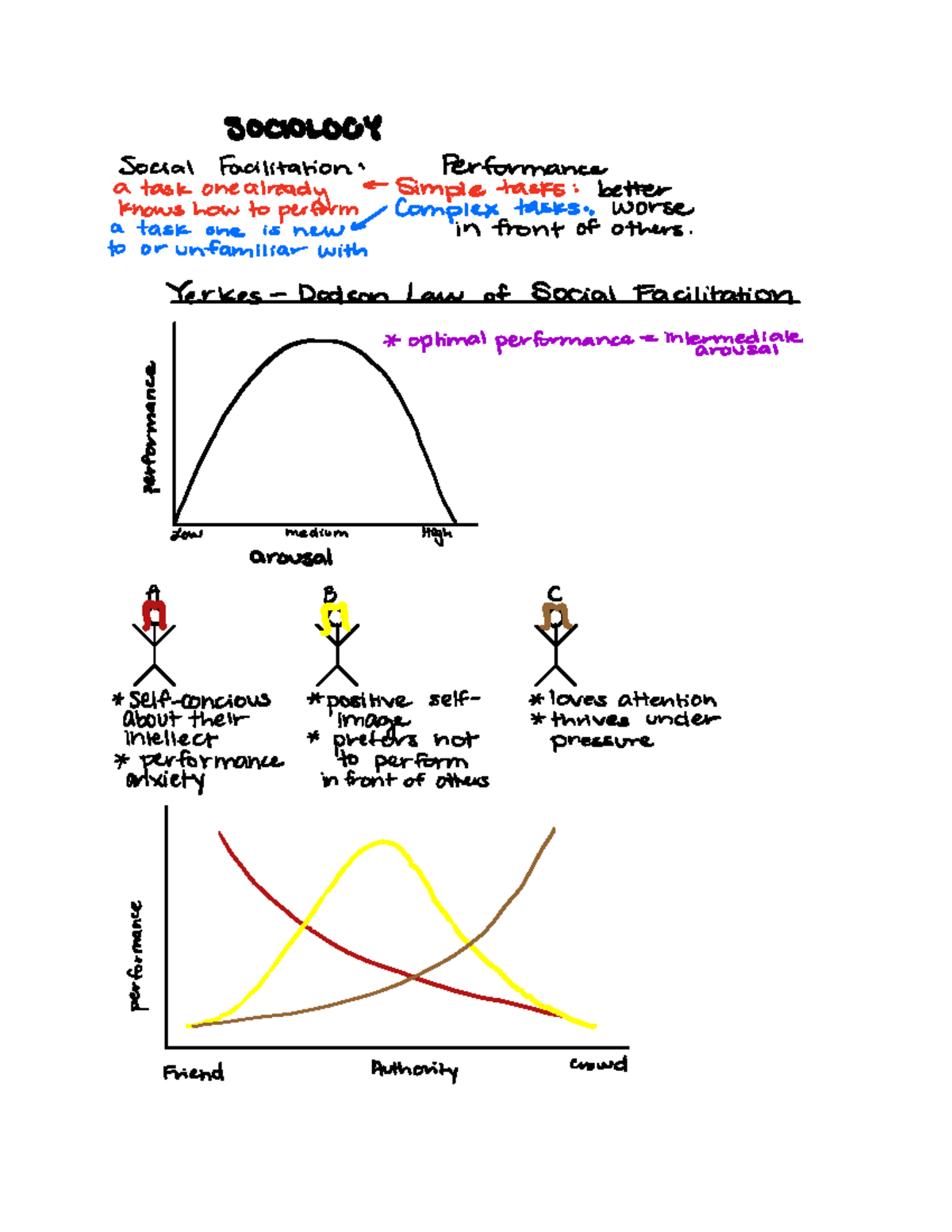 Sociology Notes - SOCIOLOGY Social Facilitation Performance a task one ...