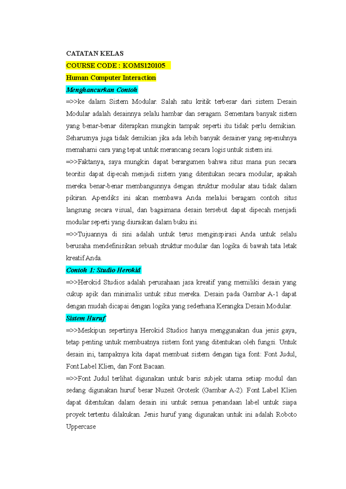 8 Menghancurkan Contoh - CATATAN KELAS COURSE CODE : KOMS Human ...