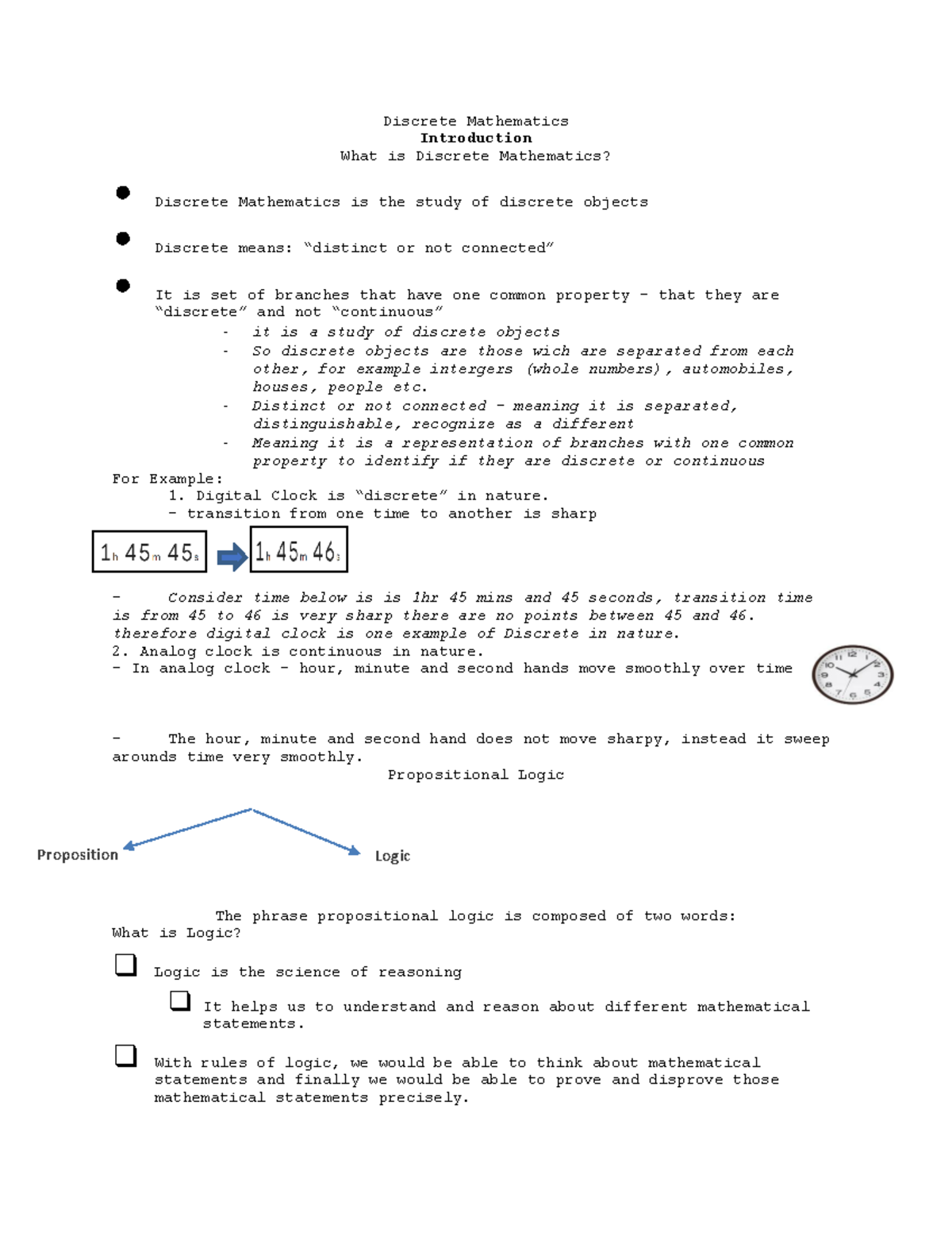 Discrete Mathematics Introduction Discrete Mathematics Introduction What Is Discrete