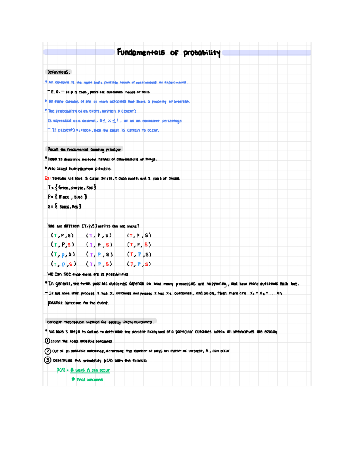 Fundamentals of Probability - MATH 1316 - Studocu