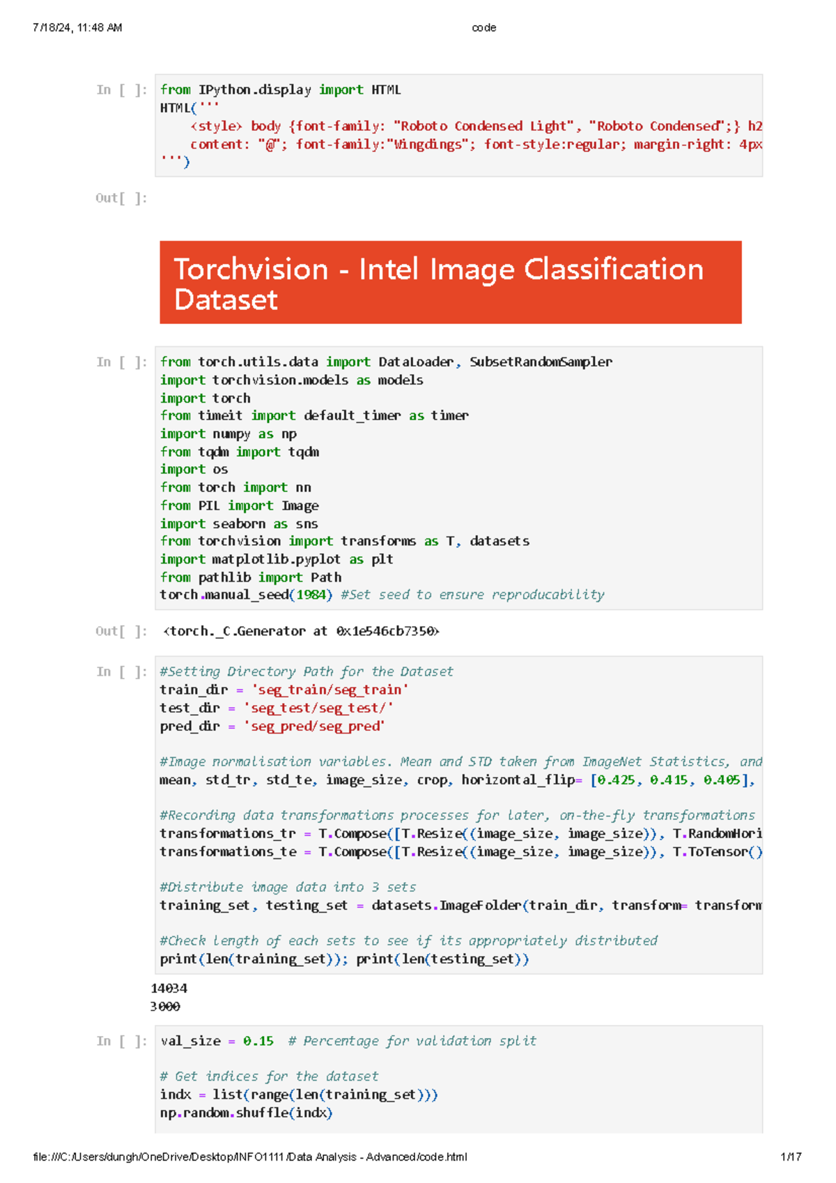 Code - IPYNB code for stuff - from HTML (IPython''' import HTML body ...