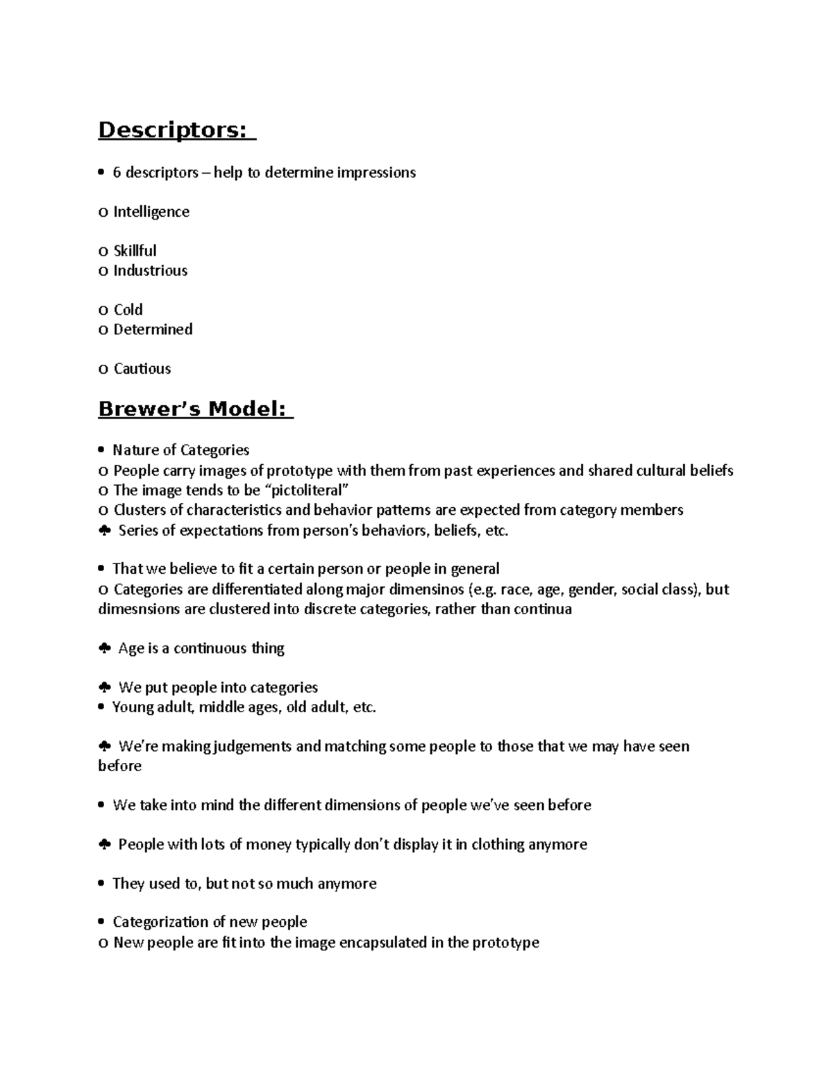 Descriptors psychology - Descriptors: 6 descriptors – help to determine ...