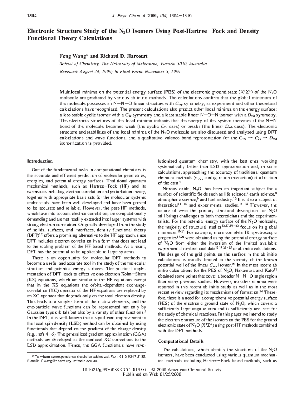 N2O - Markush Structures and formula - Electronic Structure Study of ...