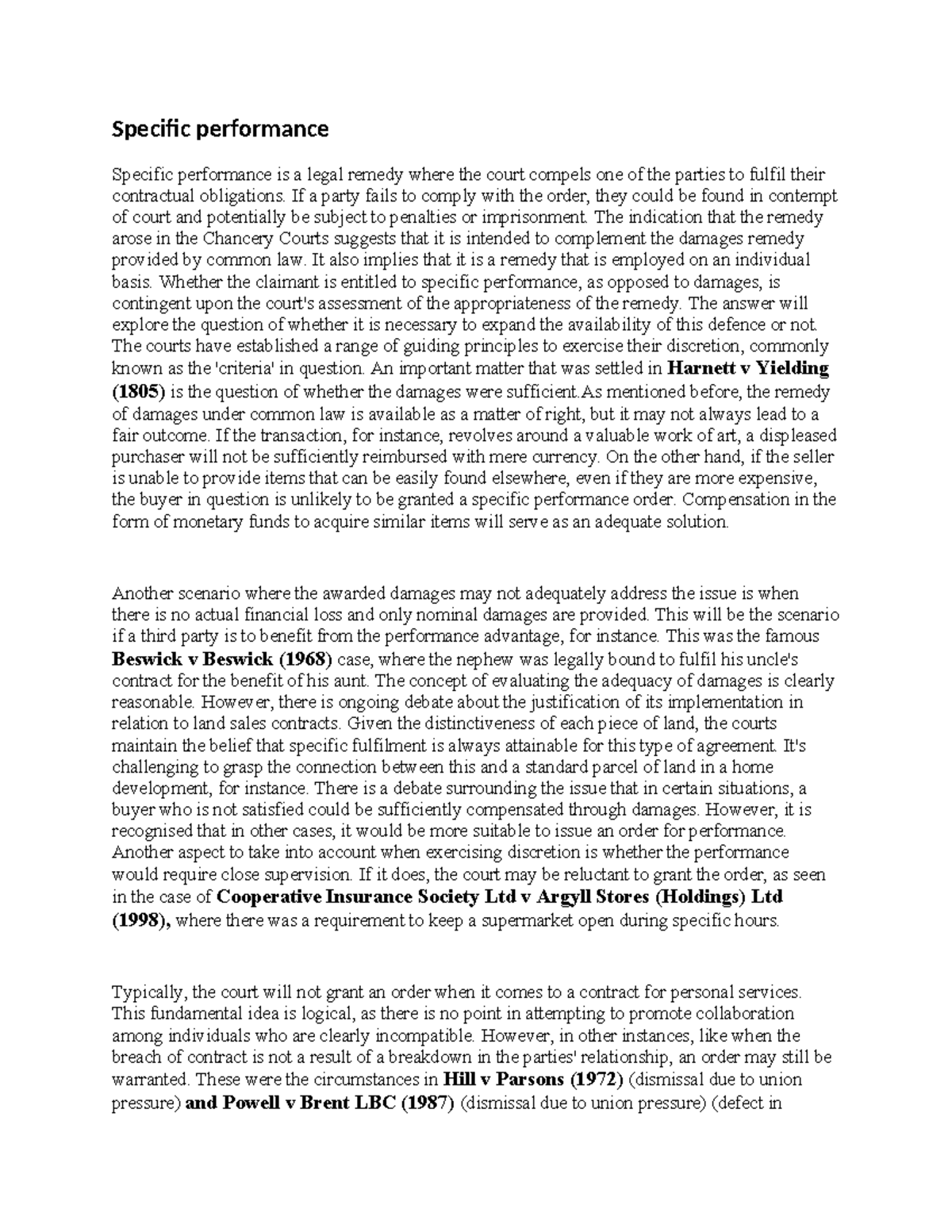 Specific performance - eryer5te - Specific performance Specific ...