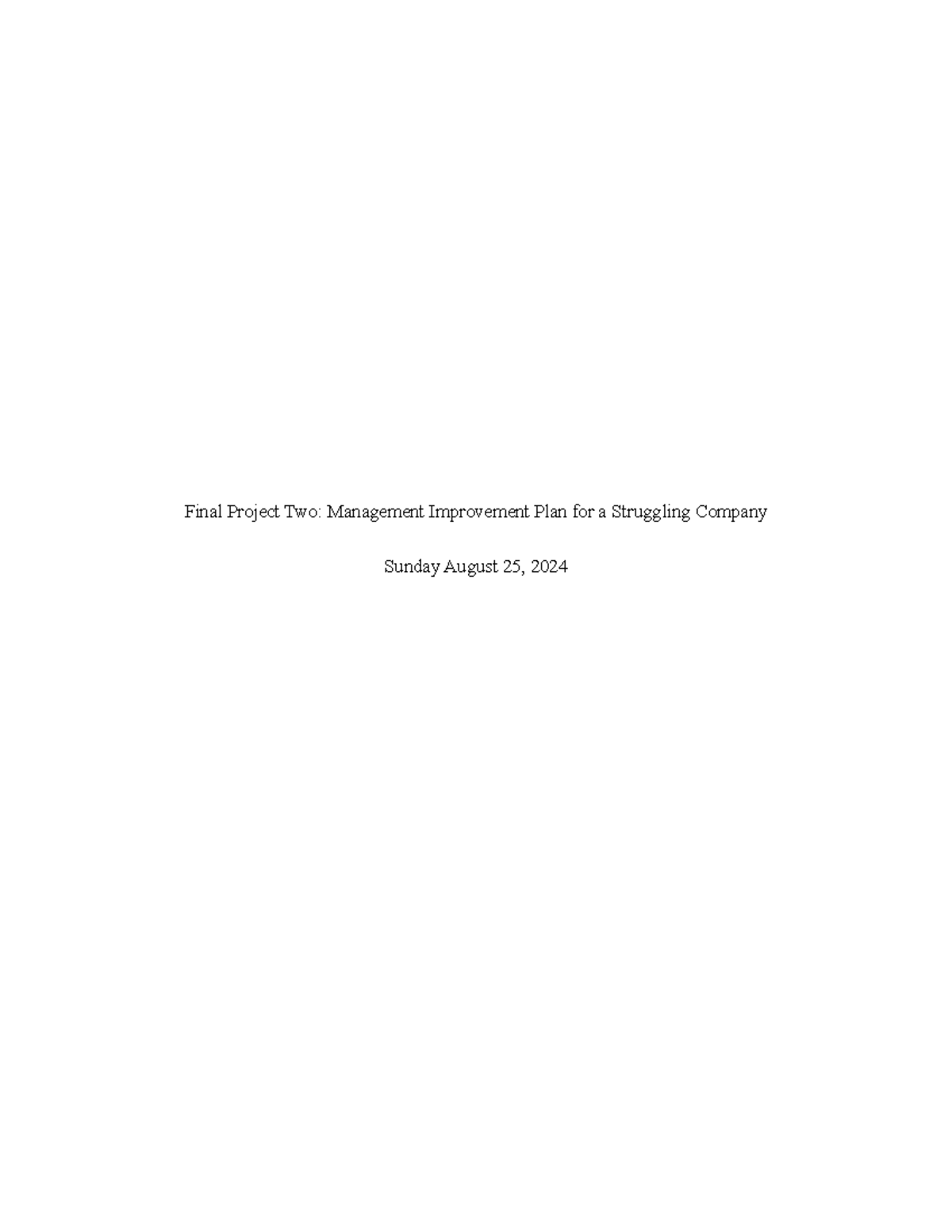 Mod 8 OL- 215 Final Project Two DCS - Final Project Two: Management ...