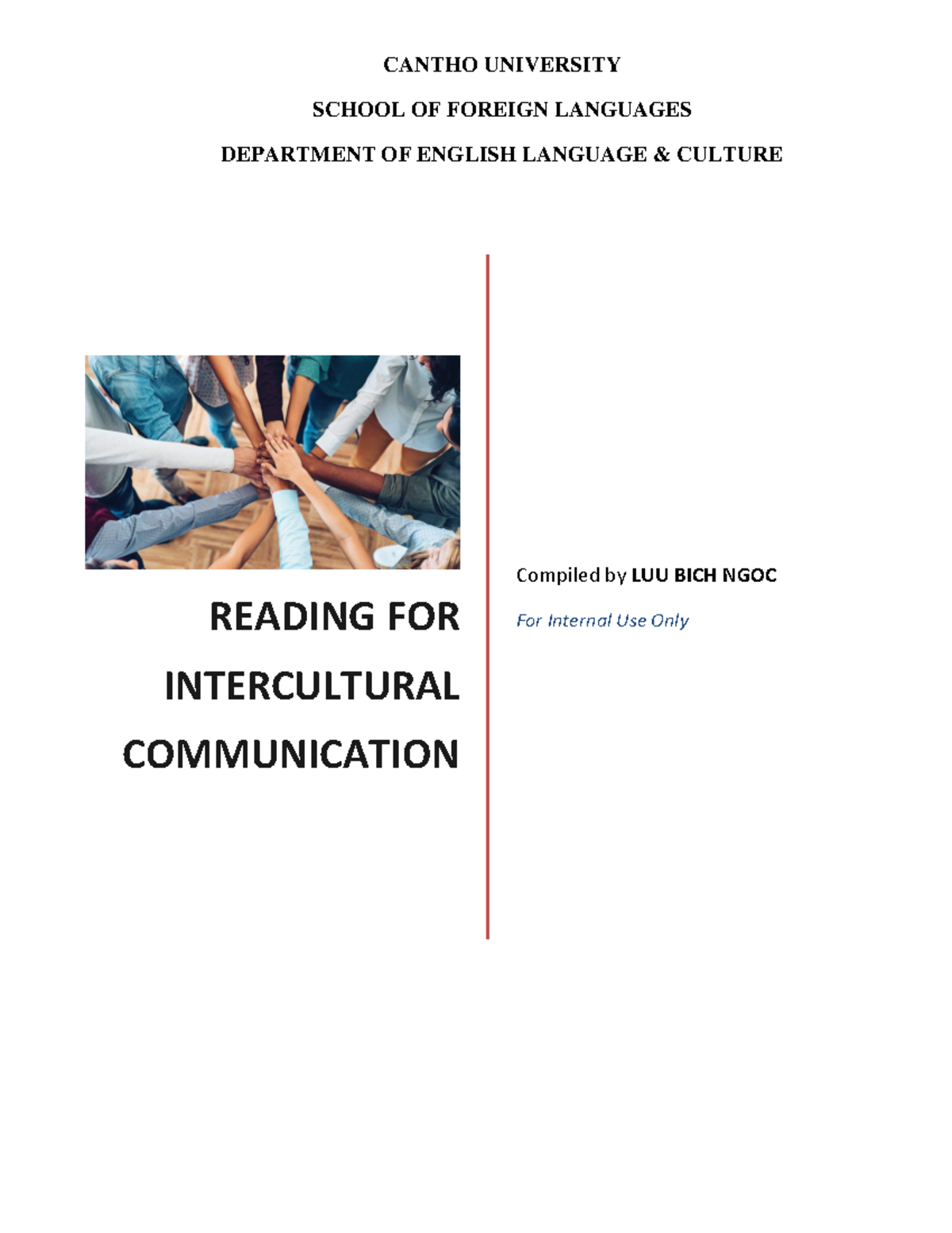 Supplementary reading for ICC - 2021 - READING FOR INTERCULTURAL ...