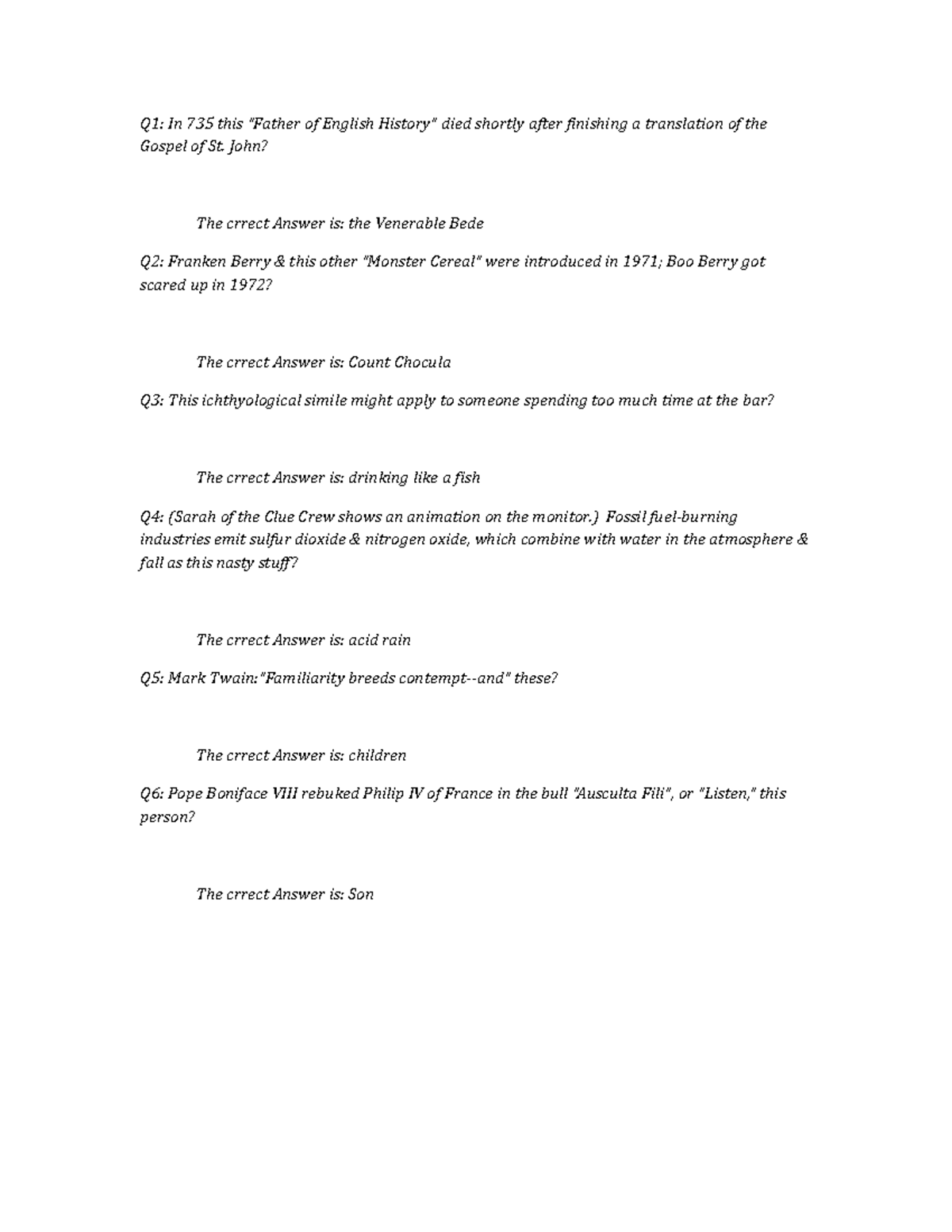 2 Lessons for BASG - chapter summary - Q1: In 735 this "Father of ...