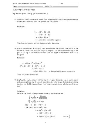 MATH 1440 F23 Exam 3 Review - MATH 1440: Mathematics for the Biological ...