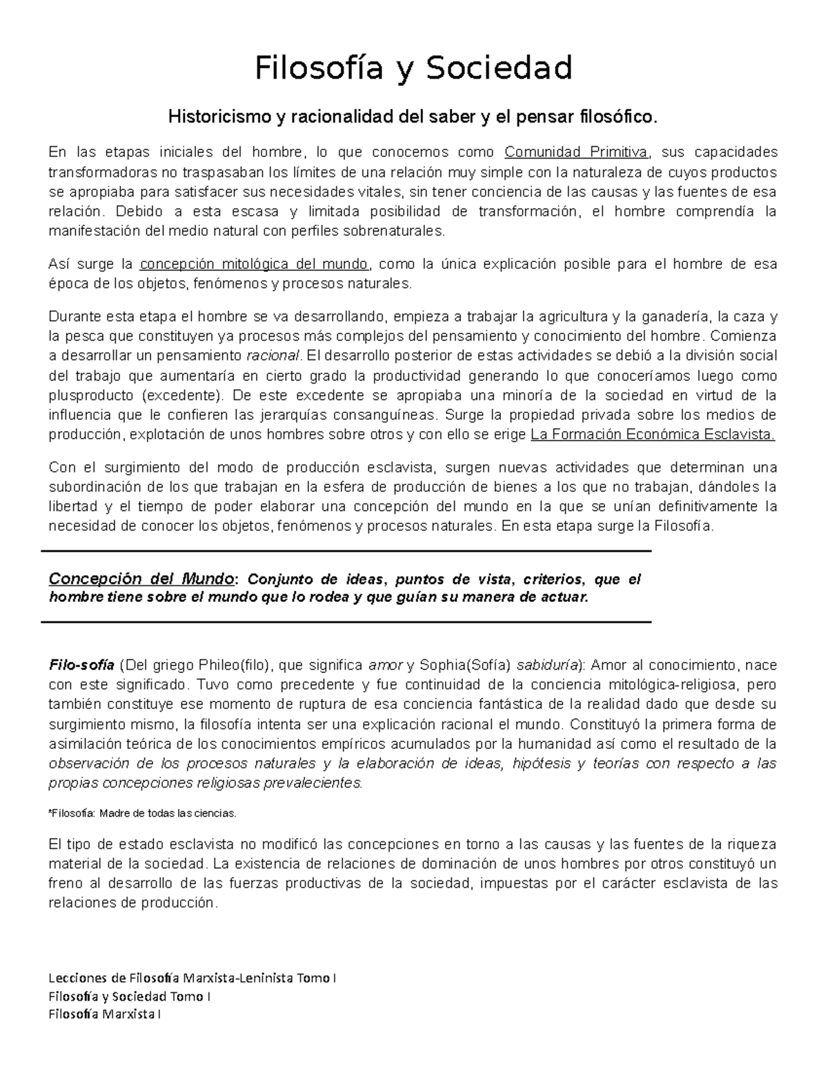 Filosofía y Sociedad Resumen - Historicismo y racionalidad del saber y ...