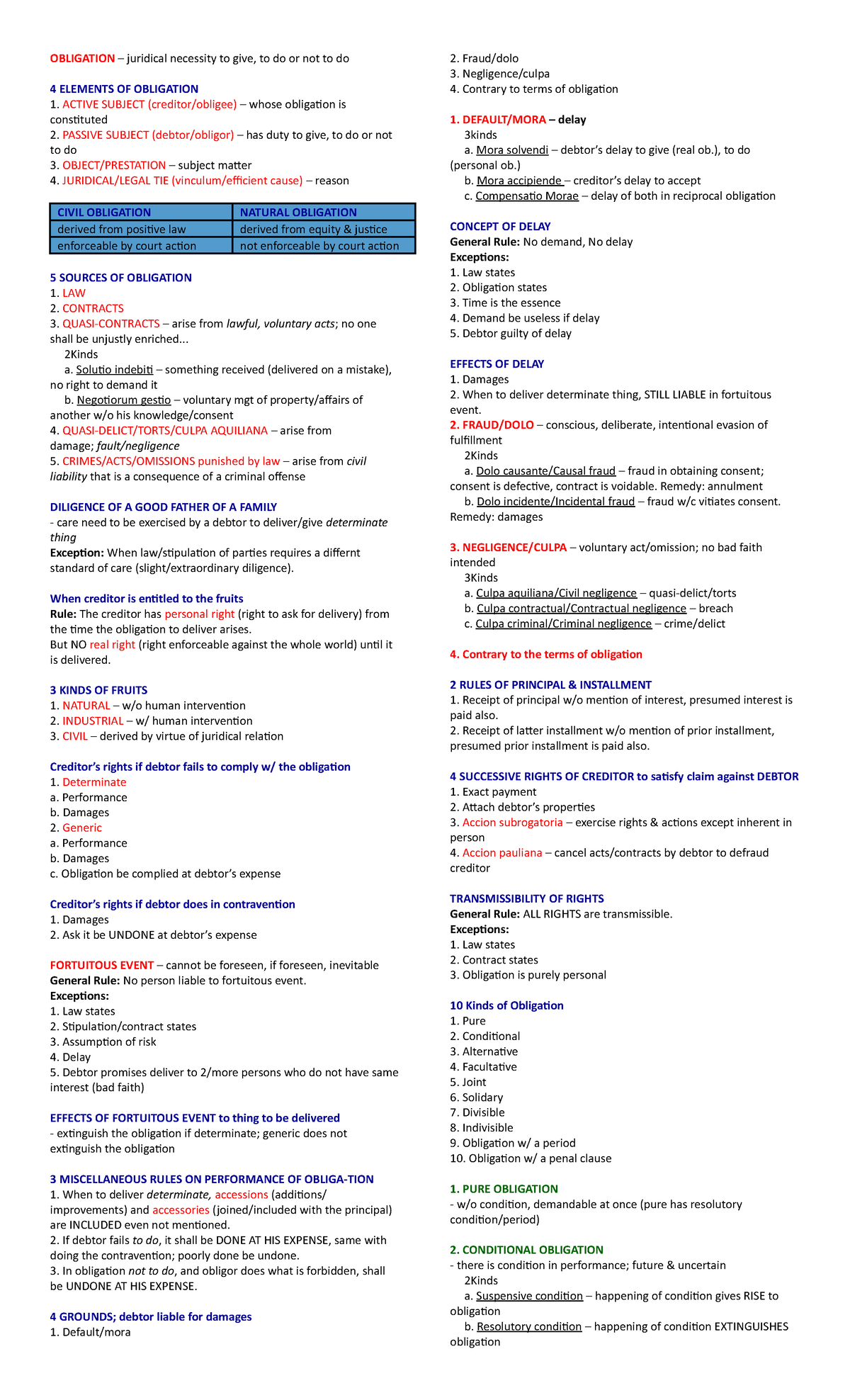 04 RFBT Oblicon - Kkkkkkkk - OBLIGATION – juridical necessity to give ...