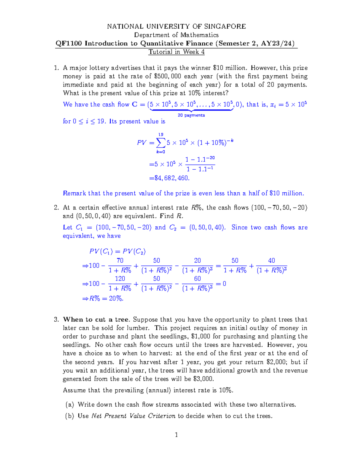 Tutorial-2-solution - tutorial solution - NATIONAL UNIVERSITY OF ...
