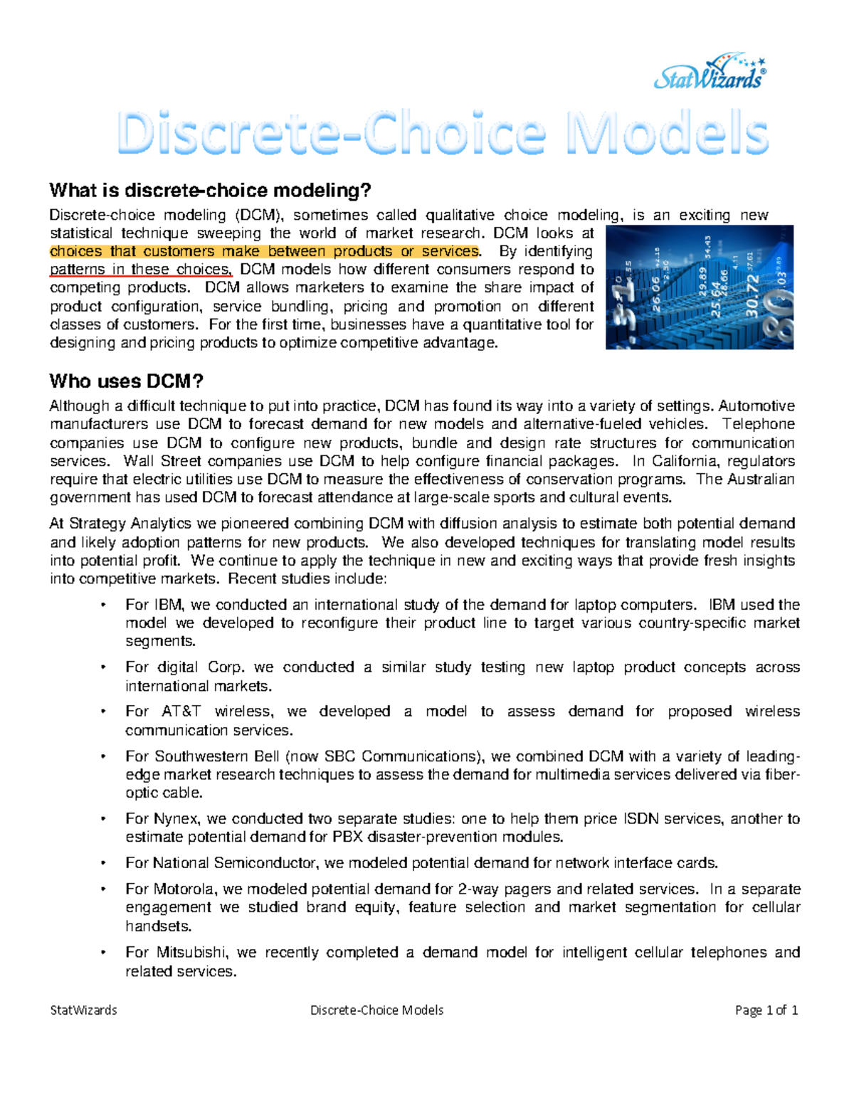 Discrete choice models - What is discrete-choice modeling? Discrete ...