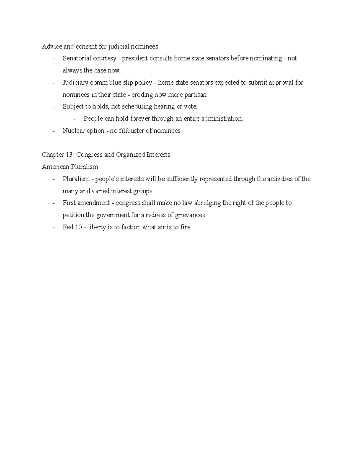 Notes 11 17 21 - Advice and consent for judicial nominees - Senatorial ...