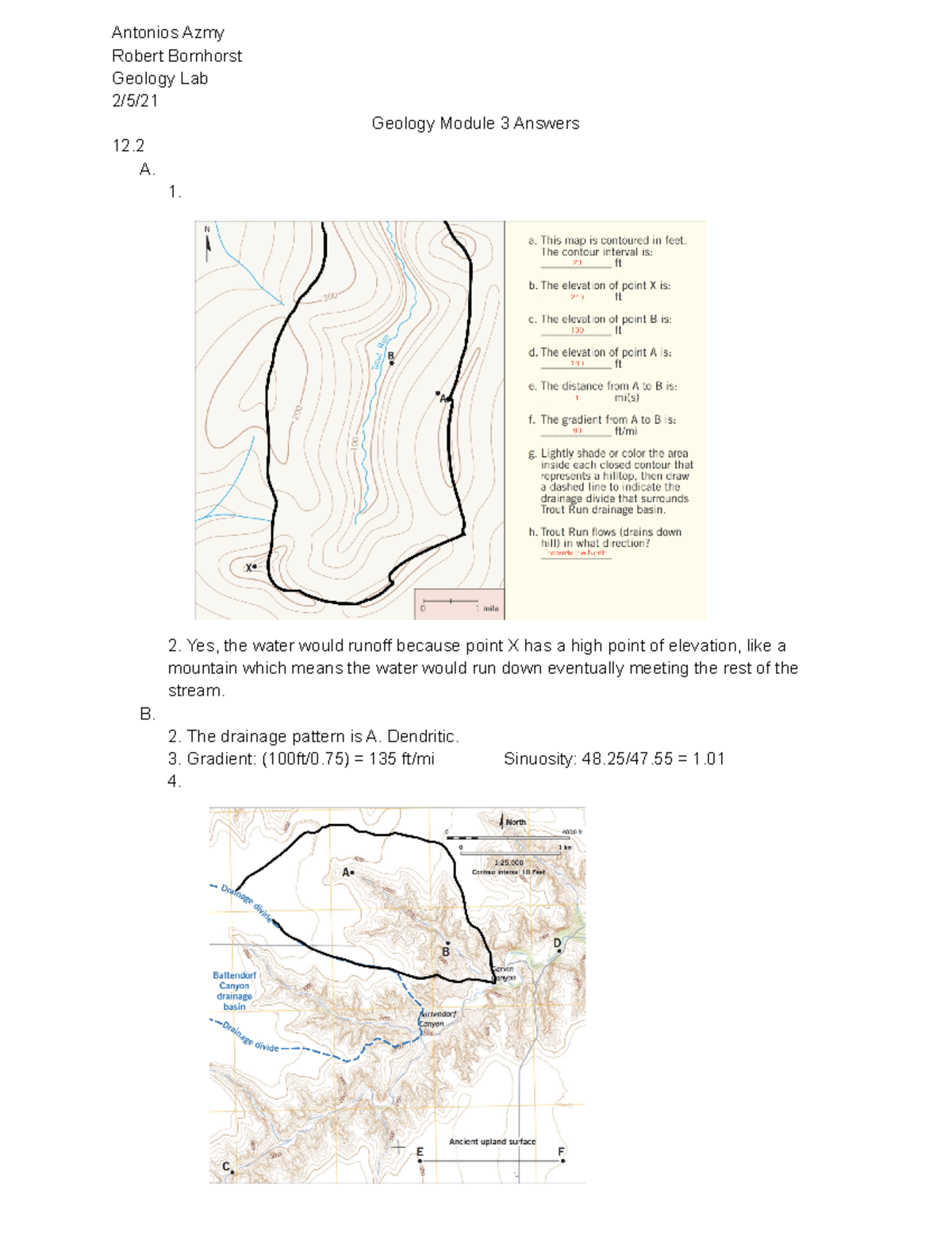 Geology Module 3 Answers - Antonios Azmy Robert Bornhorst Geology Lab 2 ...