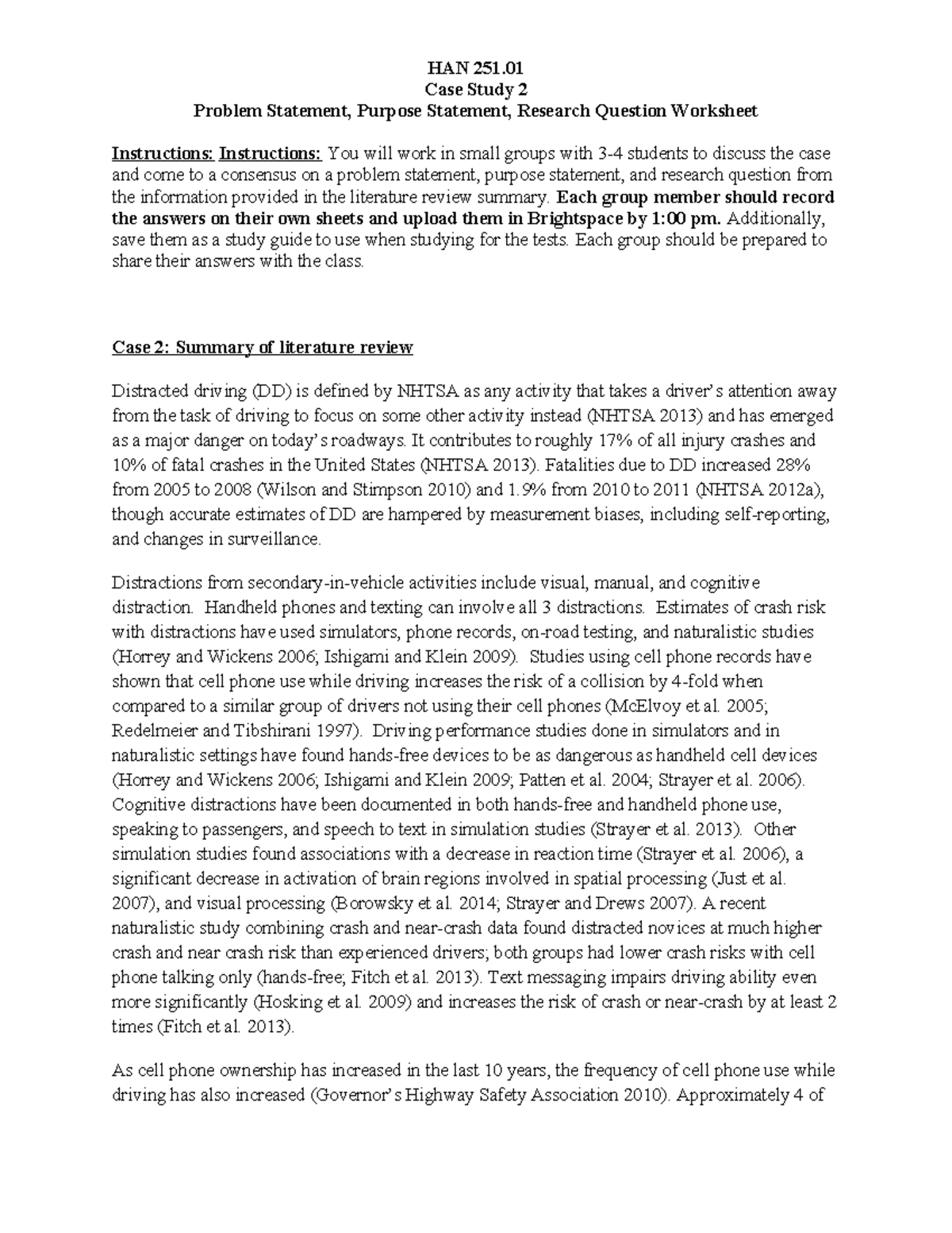 HAN 251 PS^LJ PSJ RQ case study 2 - spring 2023 - HAN 251. Case Study 2 ...