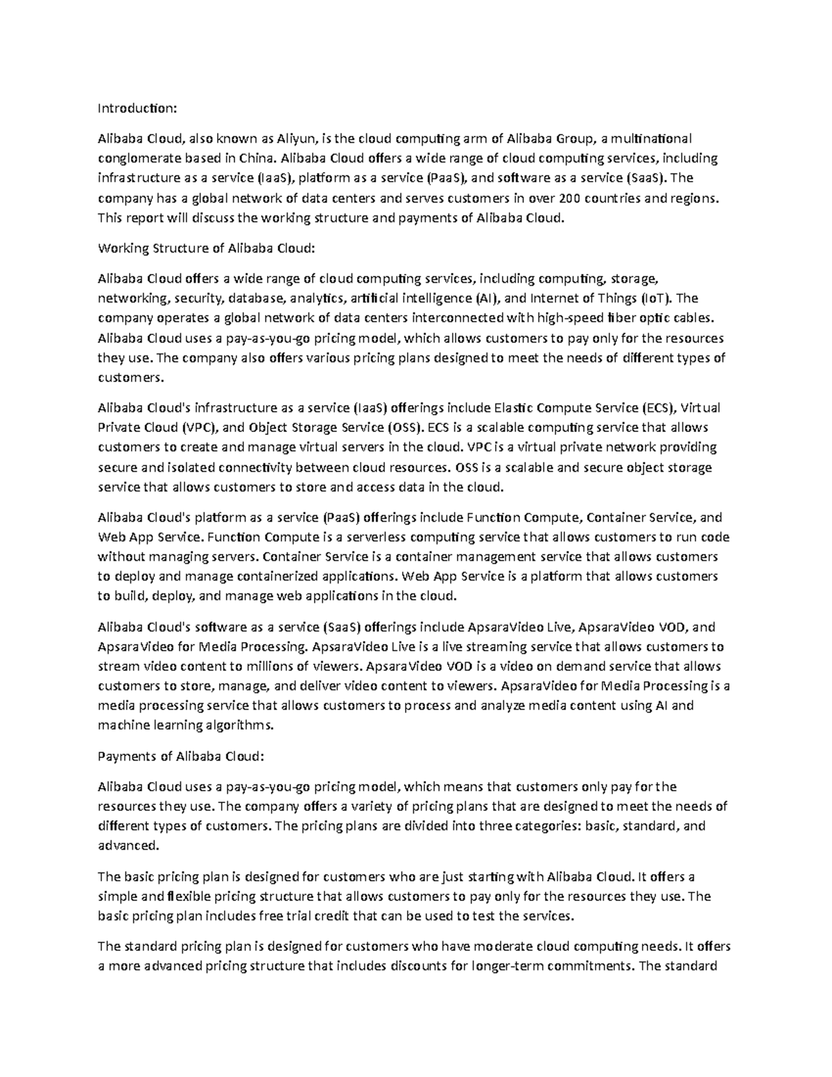 Alibaba Cloud 35 - Introduction: Alibaba Cloud, also known as Aliyun ...