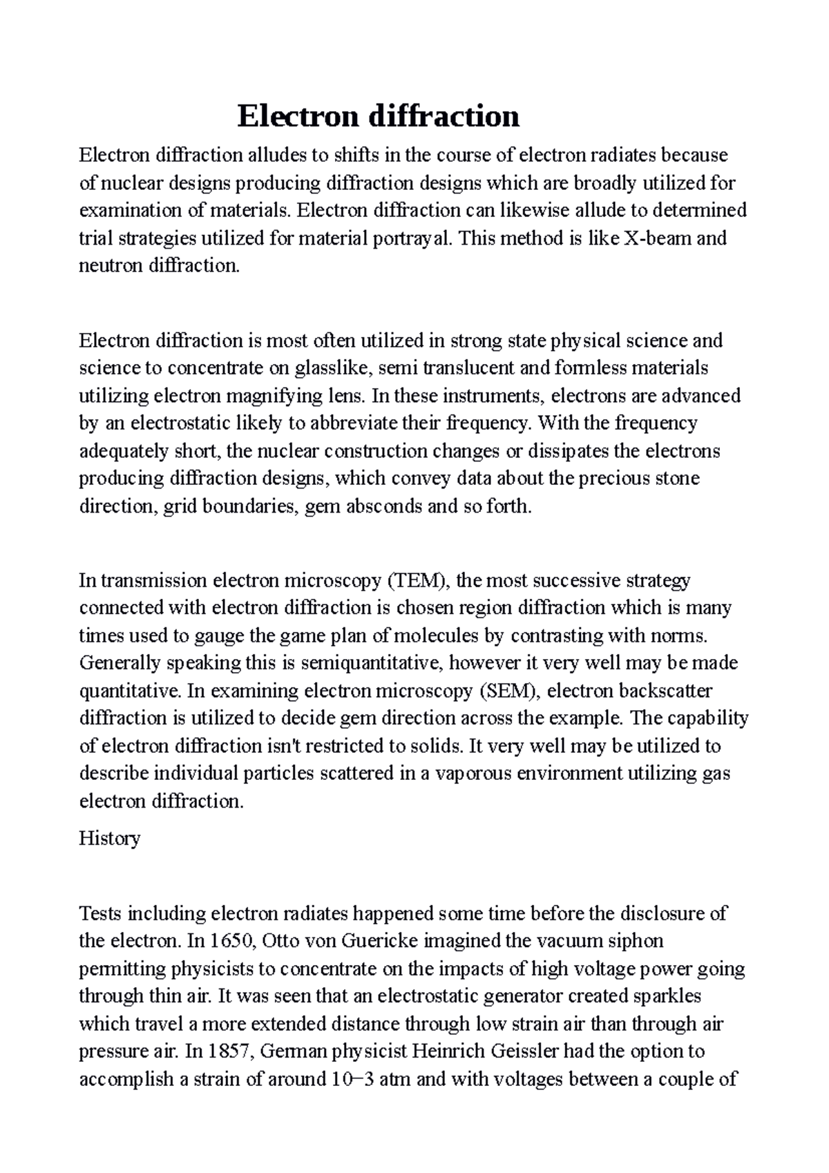 Electron diffraction - Ifah - Electron diffraction Electron diffraction ...