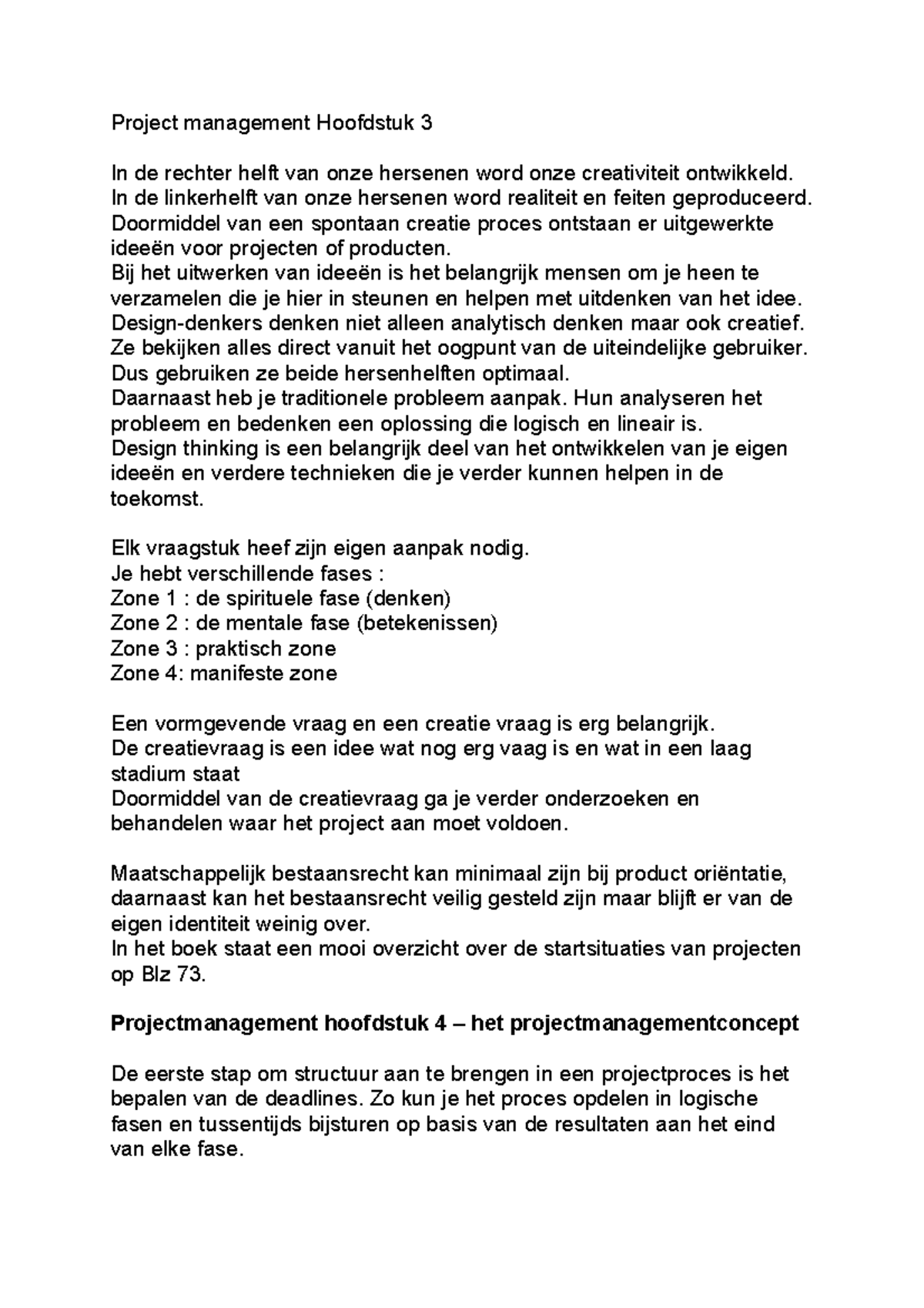 Samenvatting Projectmanagement - Hoofdstukken 3-12 | Project Management ...