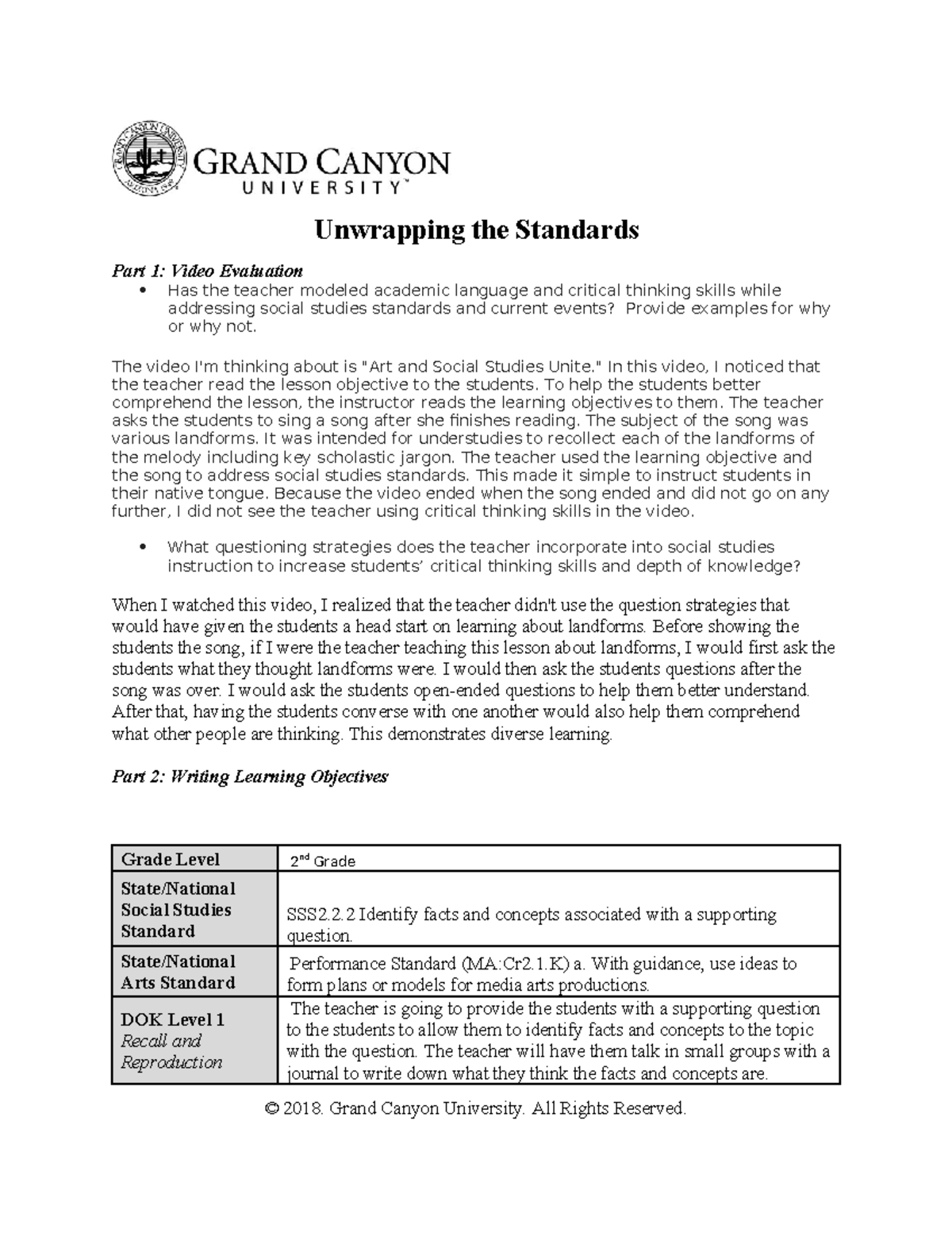 Unwrapping the standards - Unwrapping the Standards Part 1: Video ...