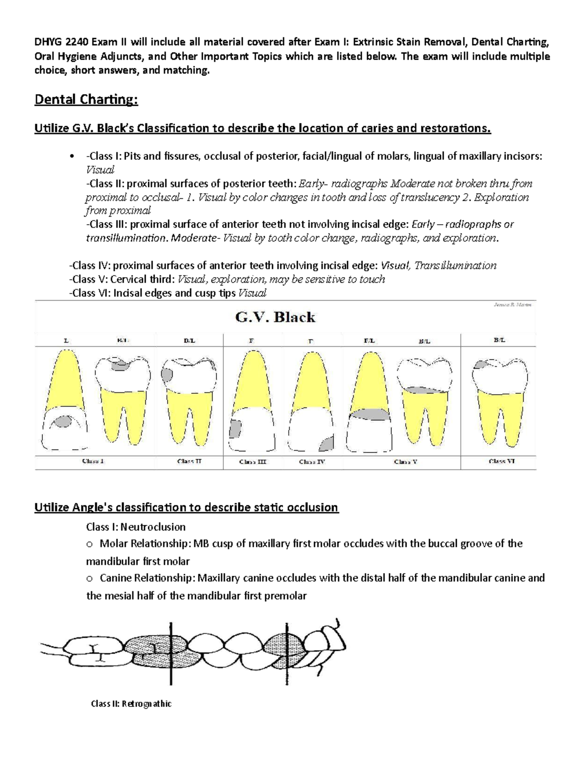 DHYG 2240 Exam II Study Guide 2 - DHYG 2240 Exam II will include all ...