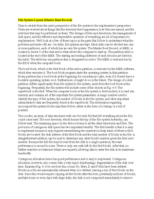 Linked-List Allocation Using a Table in Memory - Figure 4-12 depicts ...