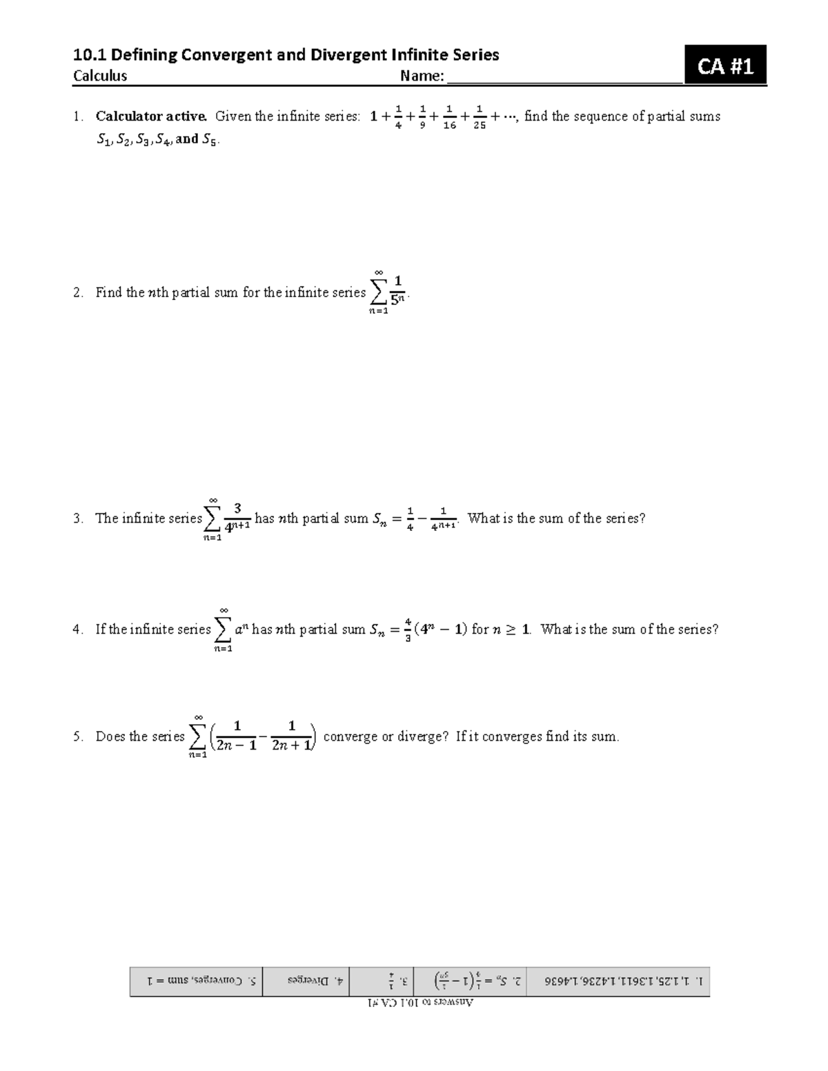 Calculus 2 Practice - 10 Defining Convergent and Divergent Infinite ...