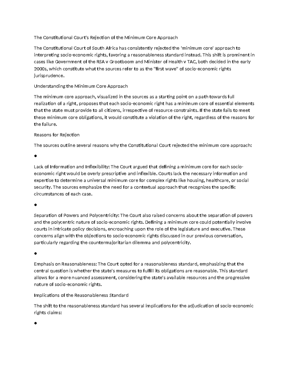 The Constitutional Court - This shift is prominent in cases like ...