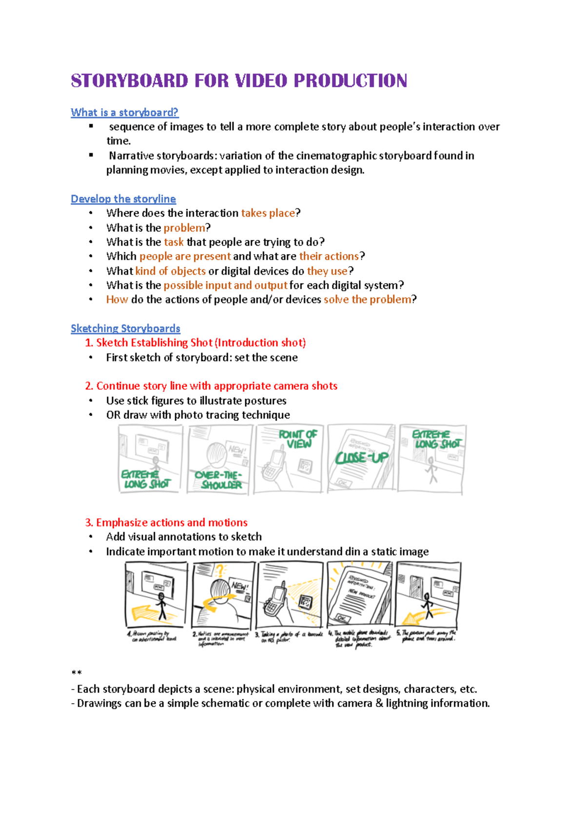 Storyboard FOR Video Production self note - STORYBOARD FOR VIDEO ...