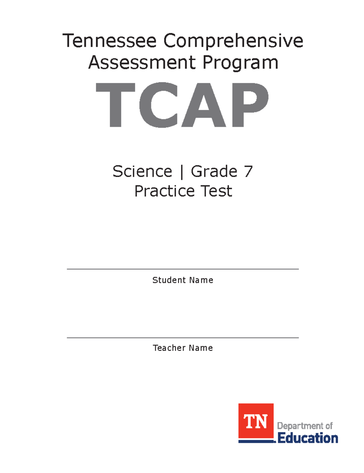 TN1710 Science G7 Practice Test Final 2016 0902 T195248 001 - Science ...