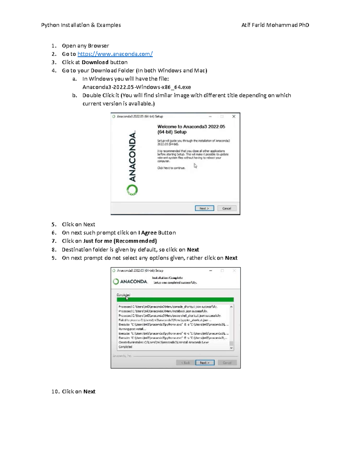 Python_Install_Examples_Code for MSAI course. Introduction to artifical ...