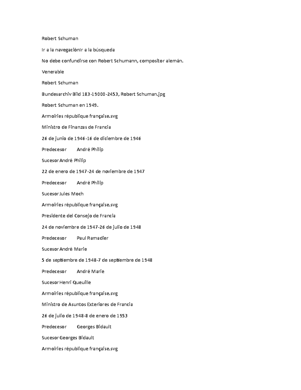 Robert Schuman - Venerable Robert Schuman Bundesarchiv Bild 183-19000 ...