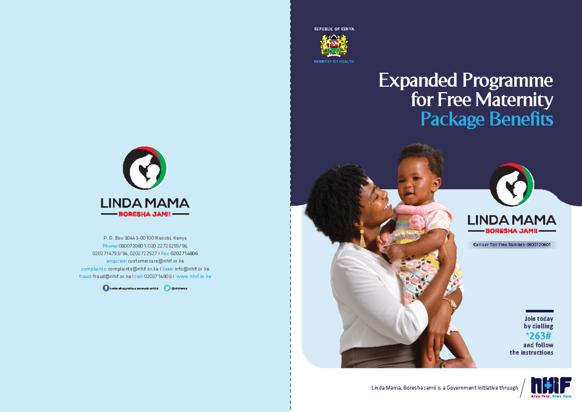 Linda Mama Brochure - Hhhj - REPUBLIC OF KENYA MINISTRY OF HEALTH LINDA ...
