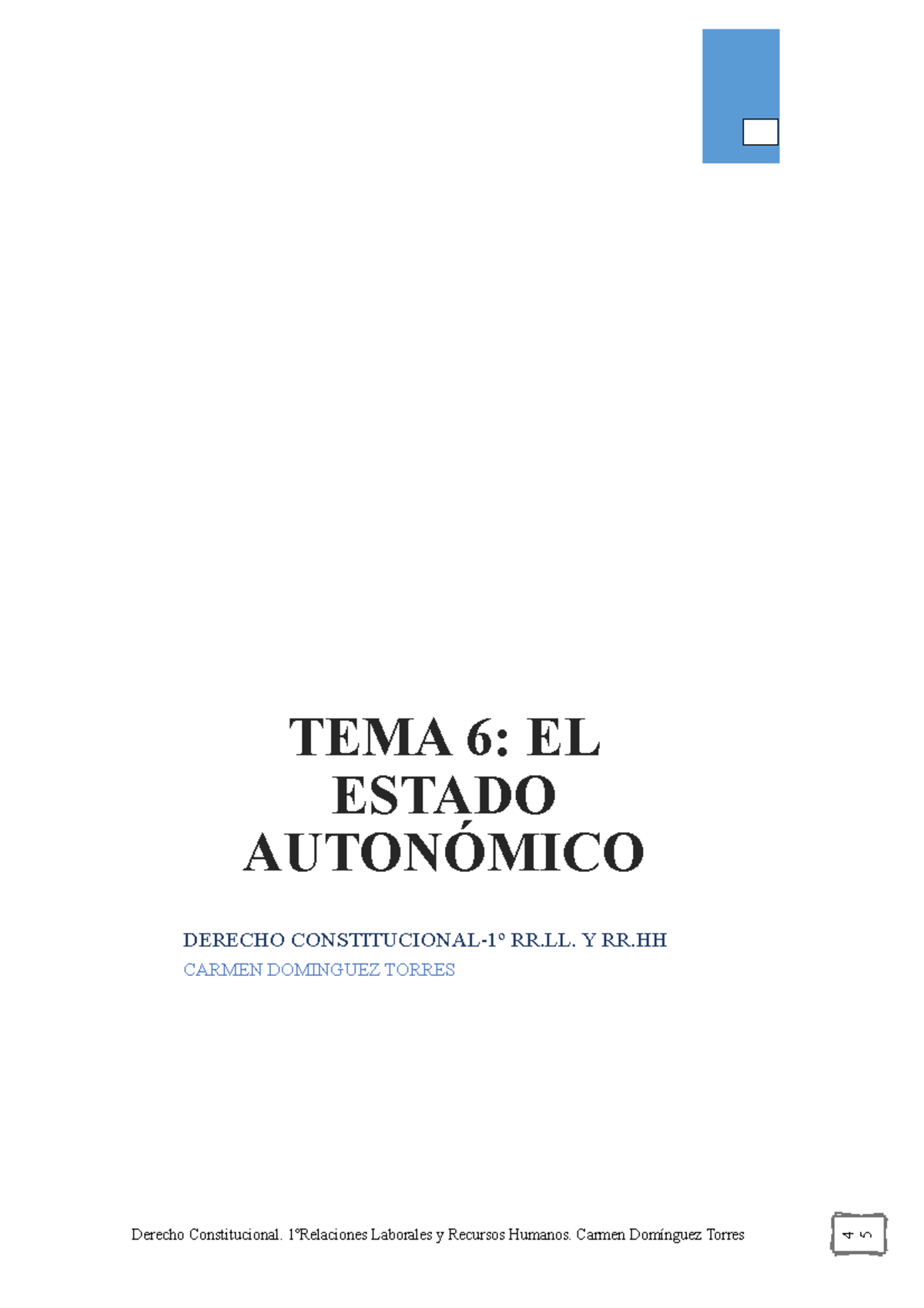 Tema 6- El Estado Autonomico - TEMA 6: EL ESTADO AUTONÓMICO DERECHO ...