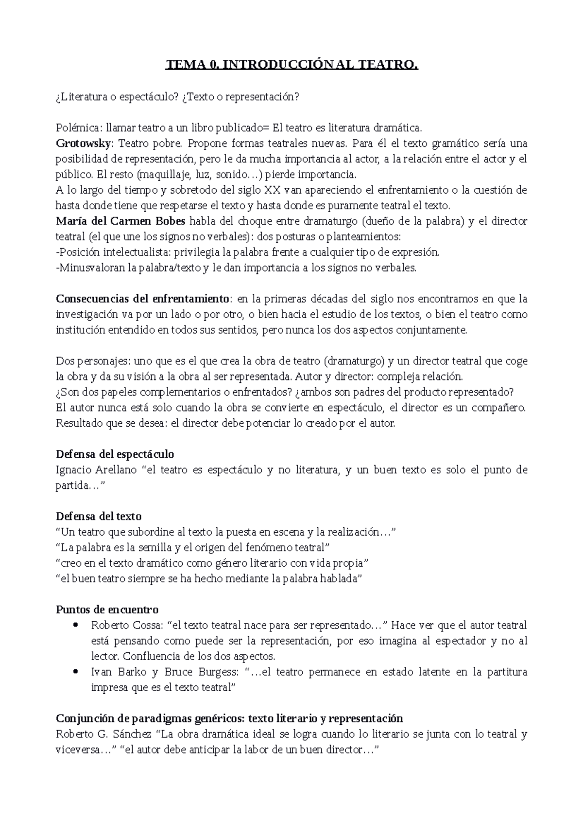 Introducción al teatro español - TEMA 0. INTRODUCCIÓN AL TEATRO ...