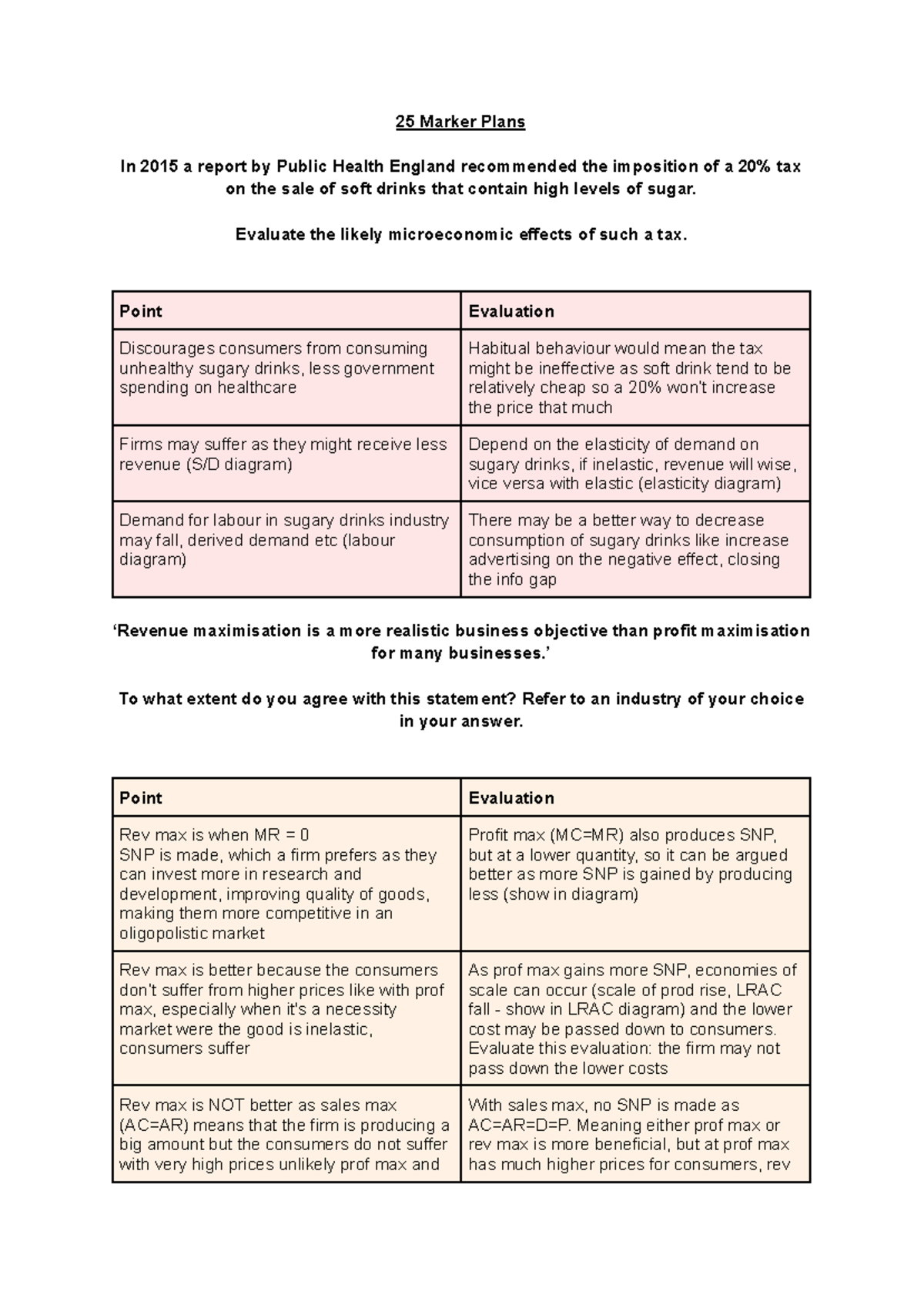 25 Marker Plans 2017-2023 and specimen paper edexcel - 25 Marker Plans ...