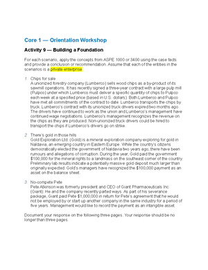 CPA core 1 accounting notes - To: Lilly Benjamin, PhD From: CPA Re ...