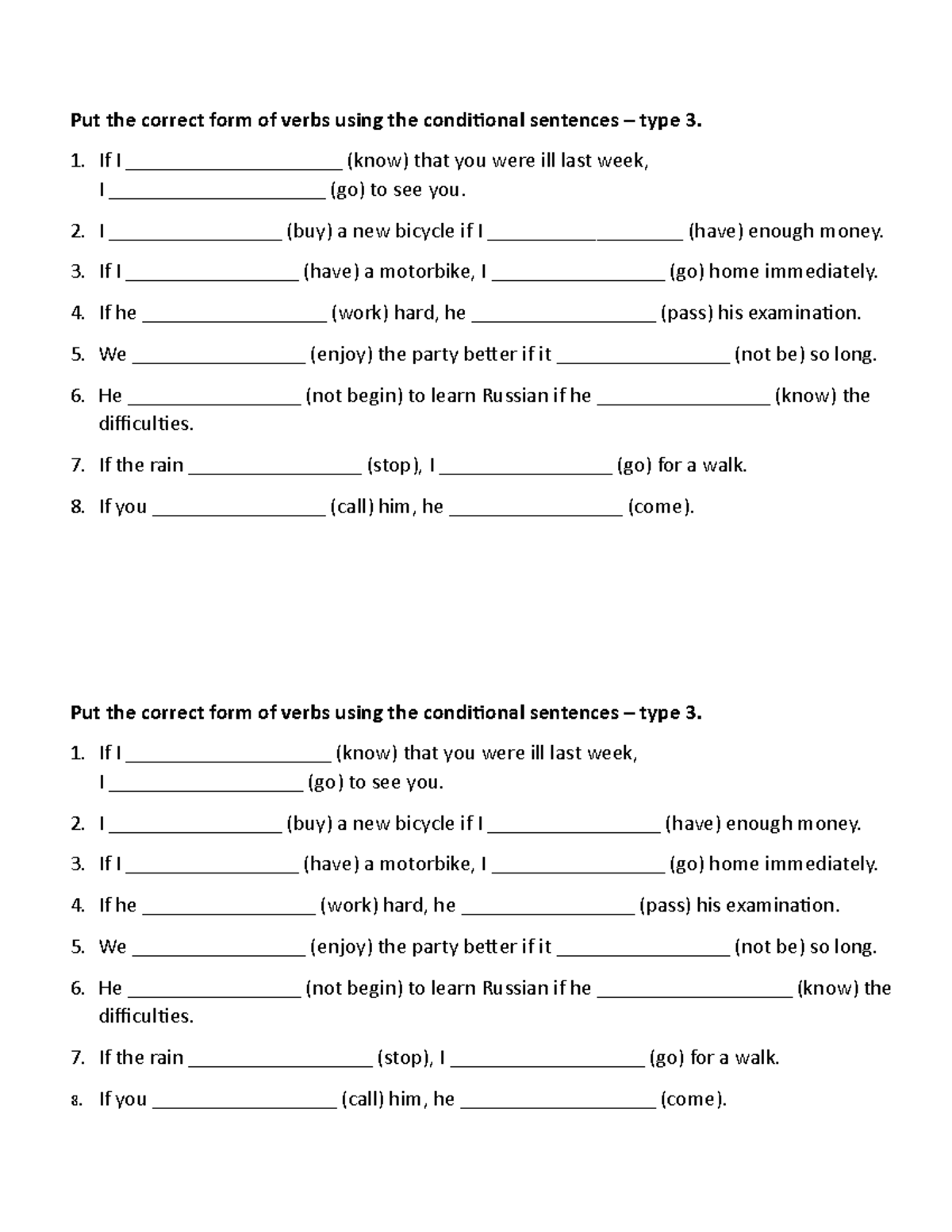 Handout - HXa - Unit11 - Part E - Put the correct form of verbs using ...