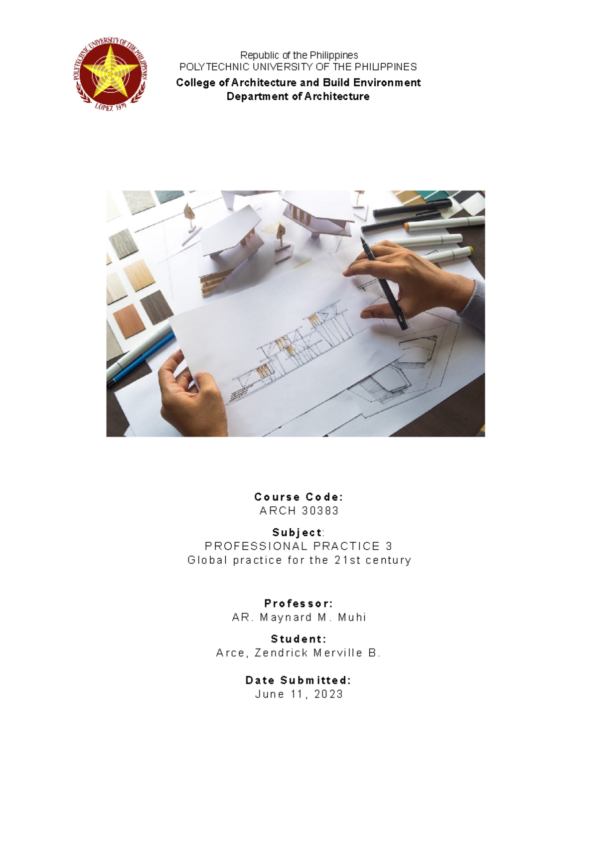 Proprac 3 Midterm Exam Polytechnic University Of The Philippines College Of Architecture And