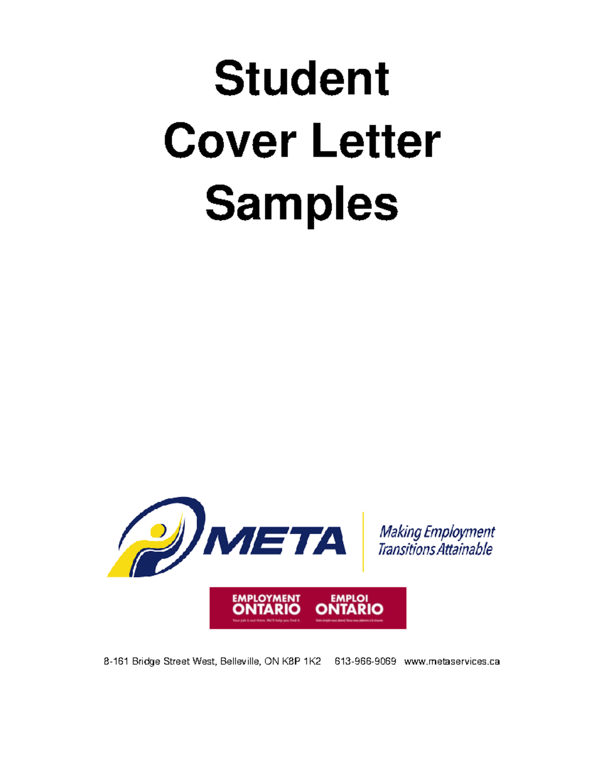 Cover letter sample - Student Cover Letter Samples 8 - 161 Bridge ...