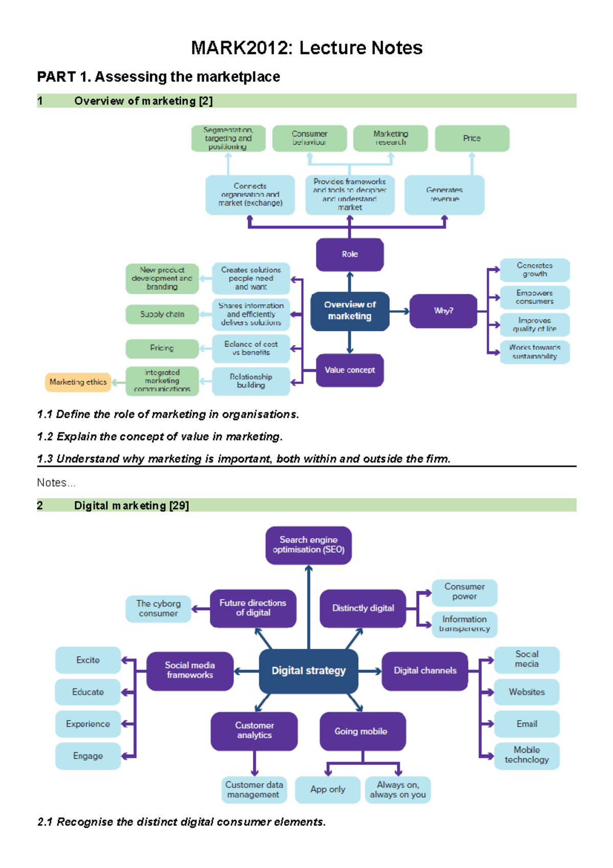 MARK2012 - All Topics - lecture topic charts - MARK2012: Lecture Notes ...